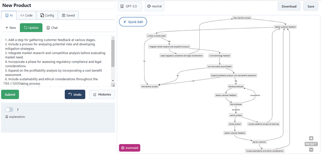 Creating, Chatting, and Updating Diagrams | Diagramming AI | Diagramming AI